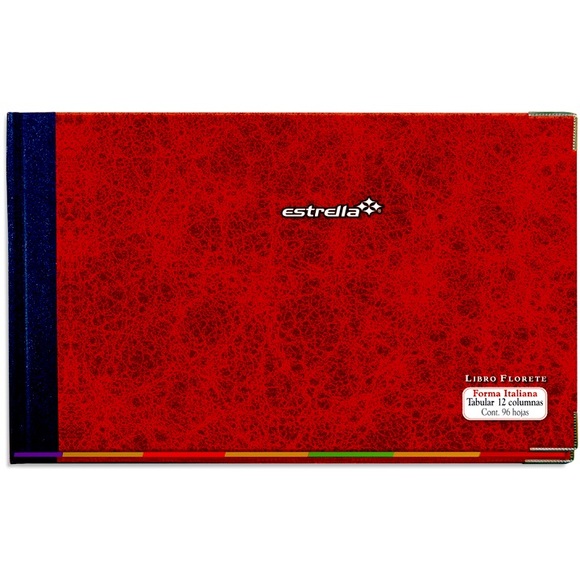 Office | Libro Florete Tabular Forma Italiana 12 Columnas 96 Hojas ...
